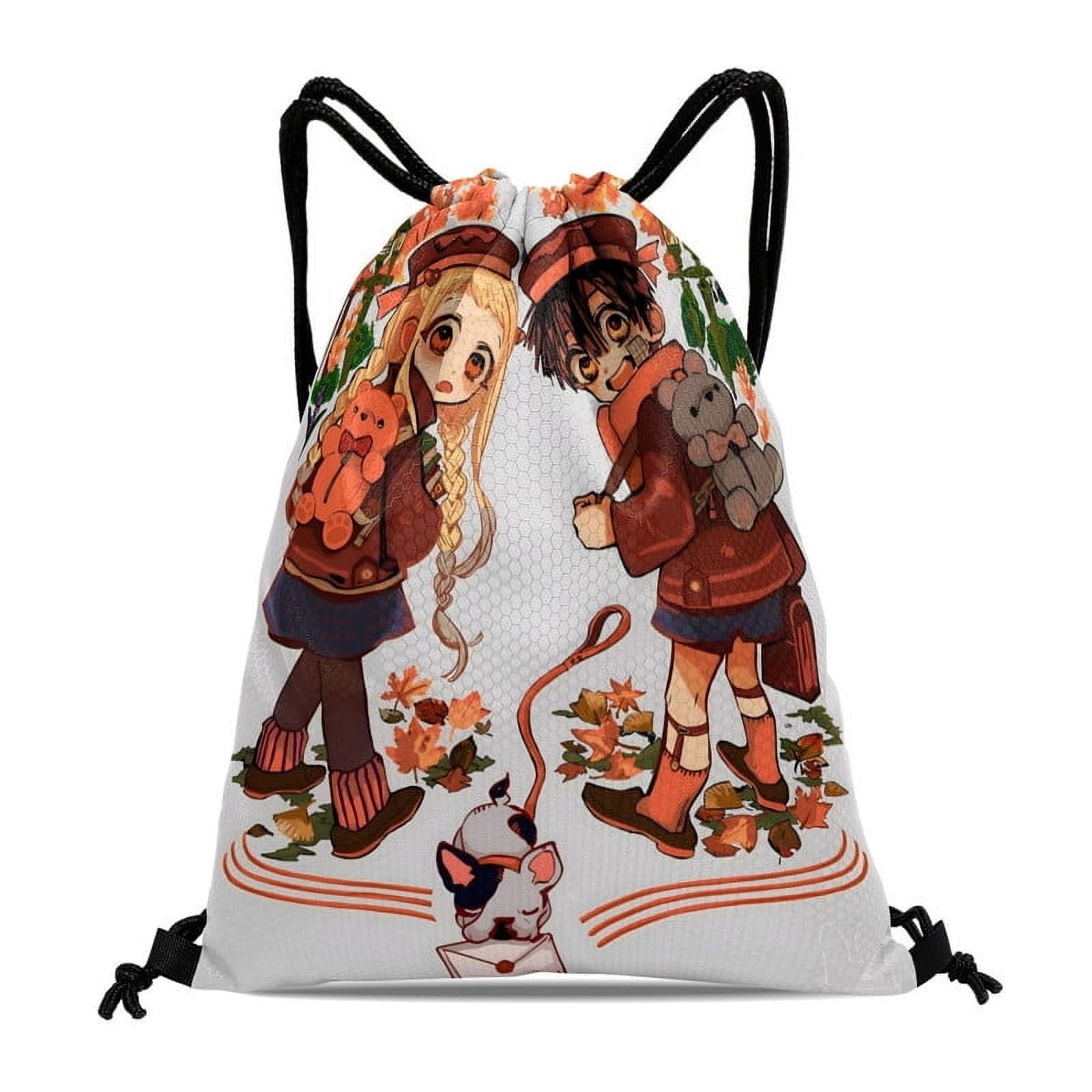 Toilet bound hanako kun pattern with drawstring pocket 15.7 * 17.7 ...