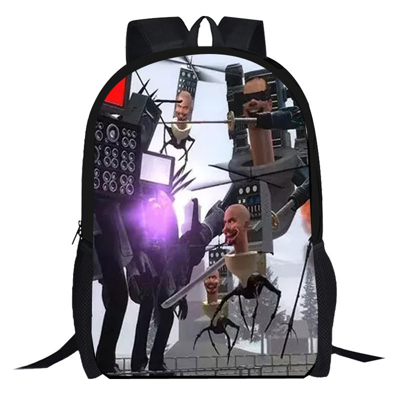 Toilet man backpack Skibidi toilet game series VS monitoring man ...