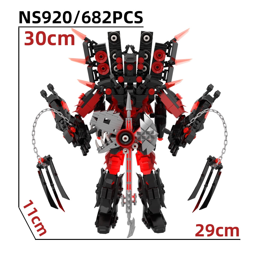 Toilet man monitoring man building blocks Skibidi toilet toy Tomahawk ...