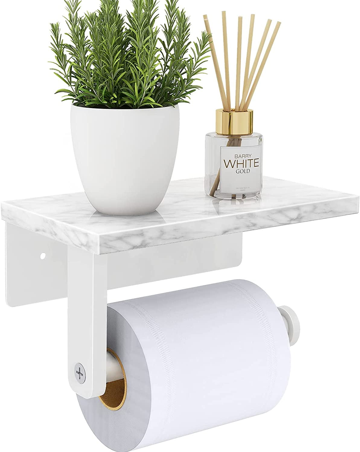 Toilet paper holder, marble roll toilet paper wall mounted bathroom ...