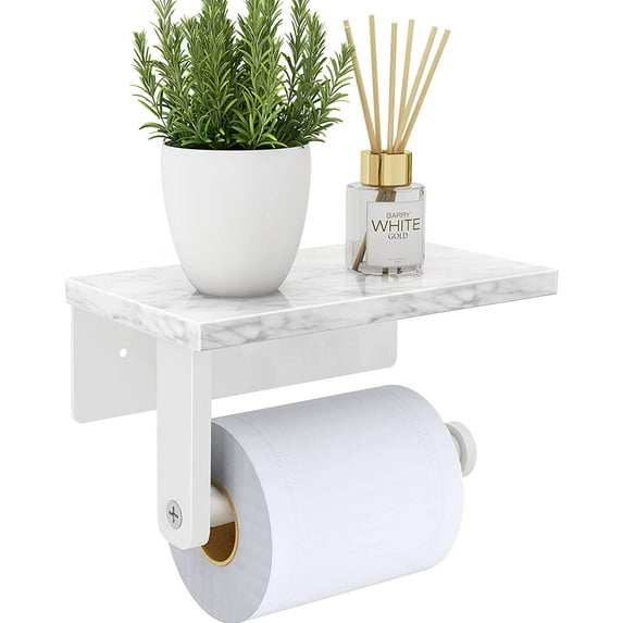 Toilet paper holder, marble roll toilet paper wall mounted bathroom ...