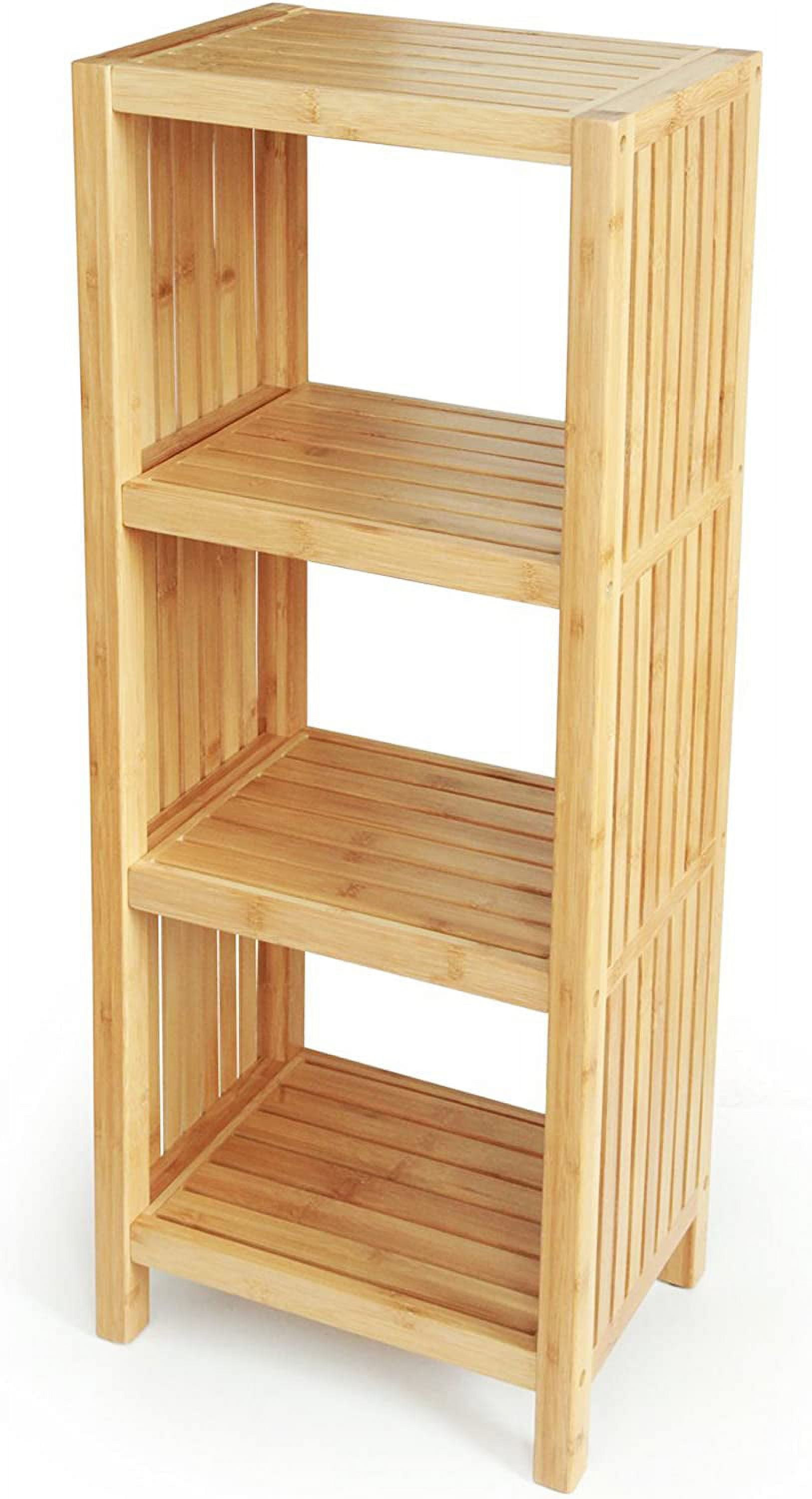 ToiletTree Products Bamboo Freestanding Organizing Shelf - Wooden ...