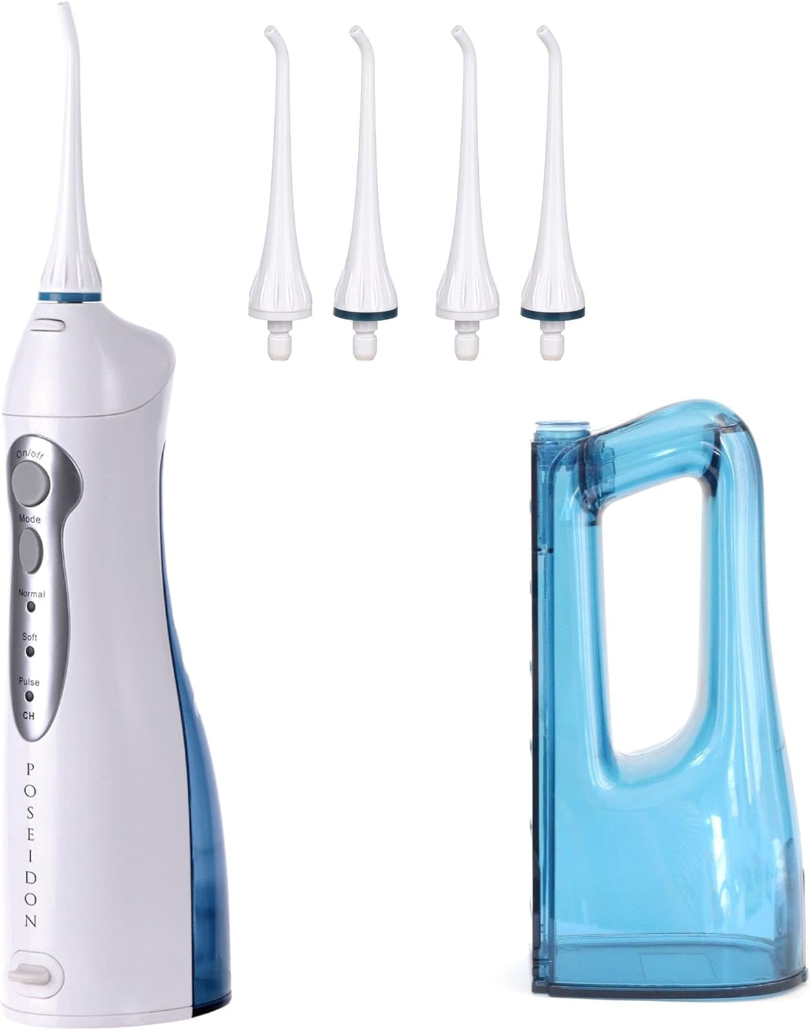 ToiletTree Products Poseidon Rechargeable Water Flosser with XL Tank - Oral Irrigator with ...