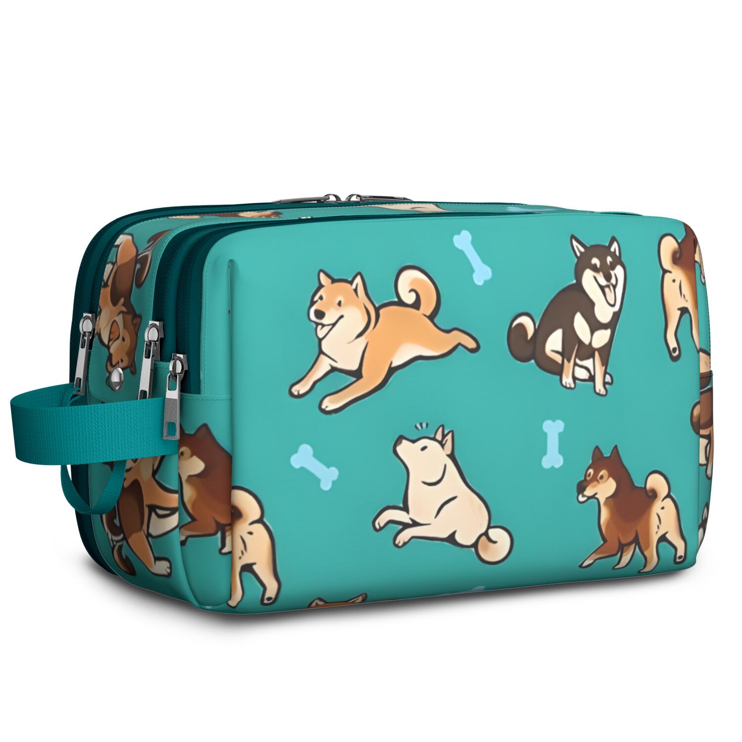 Toiletries Bag,Cartoon Shiba Inu Dog Mens Womens Toiletry Bag Bathroom ...