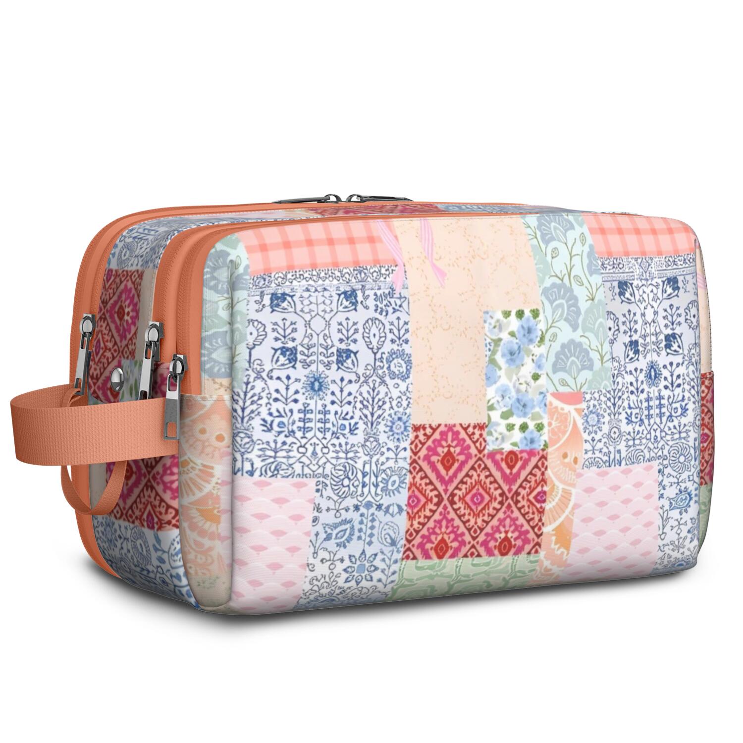 Toiletries Bag,Pioneer Flower Floral Print Pattern Mens Womens Toiletry ...