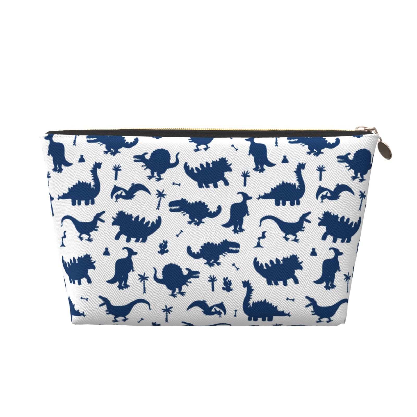 Toiletry Bag, Cute Cartoon Dinosaurs Leather Waterproof Travel Makeup ...