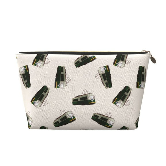 green Cucumber Makeup Bag, Leather Waterproof Travel Toiletry Bag ...