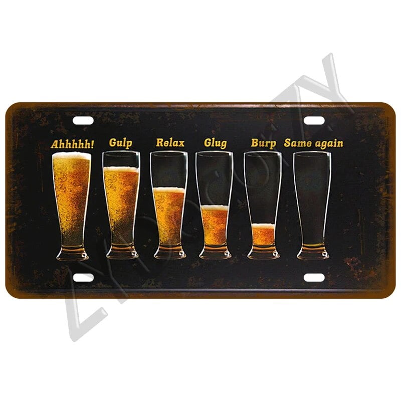 Toilets Vintage Beer Tinplates Plate Metal Sign Tin Signs Retro Metal ...