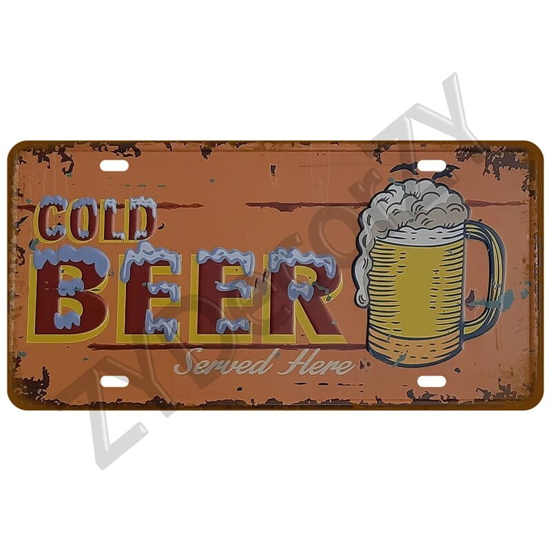 Toilets Vintage Beer Tinplates Plate Metal Sign Tin Signs Retro Metal ...