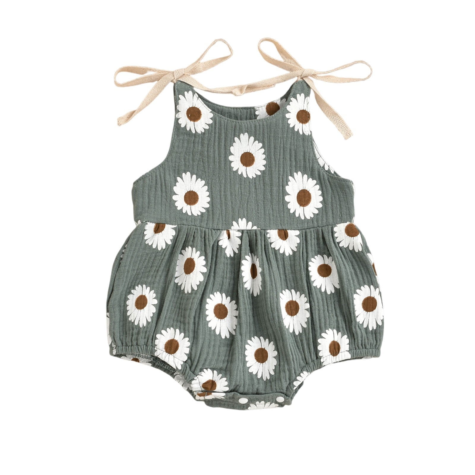 Toimothcn Girls Straps Halter Jumpsuit Summer Daisy Cartoon Printed ...