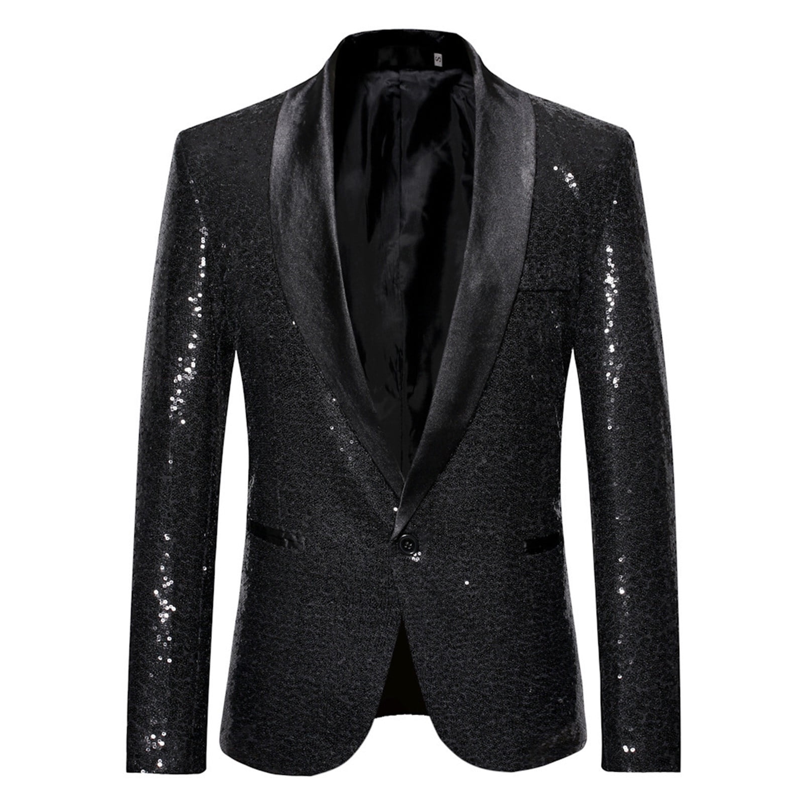 Toimothcn Men's Suit Jackets Casual Sequins Long Emcee Balzer Cool ...