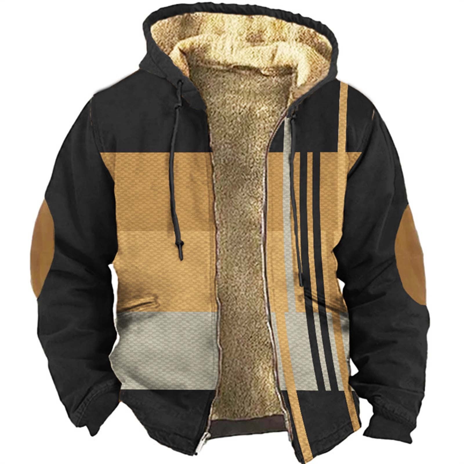 Toimothcn Men's Winter Snow Jackets Casual Trendy Printed Hooded Winter ...