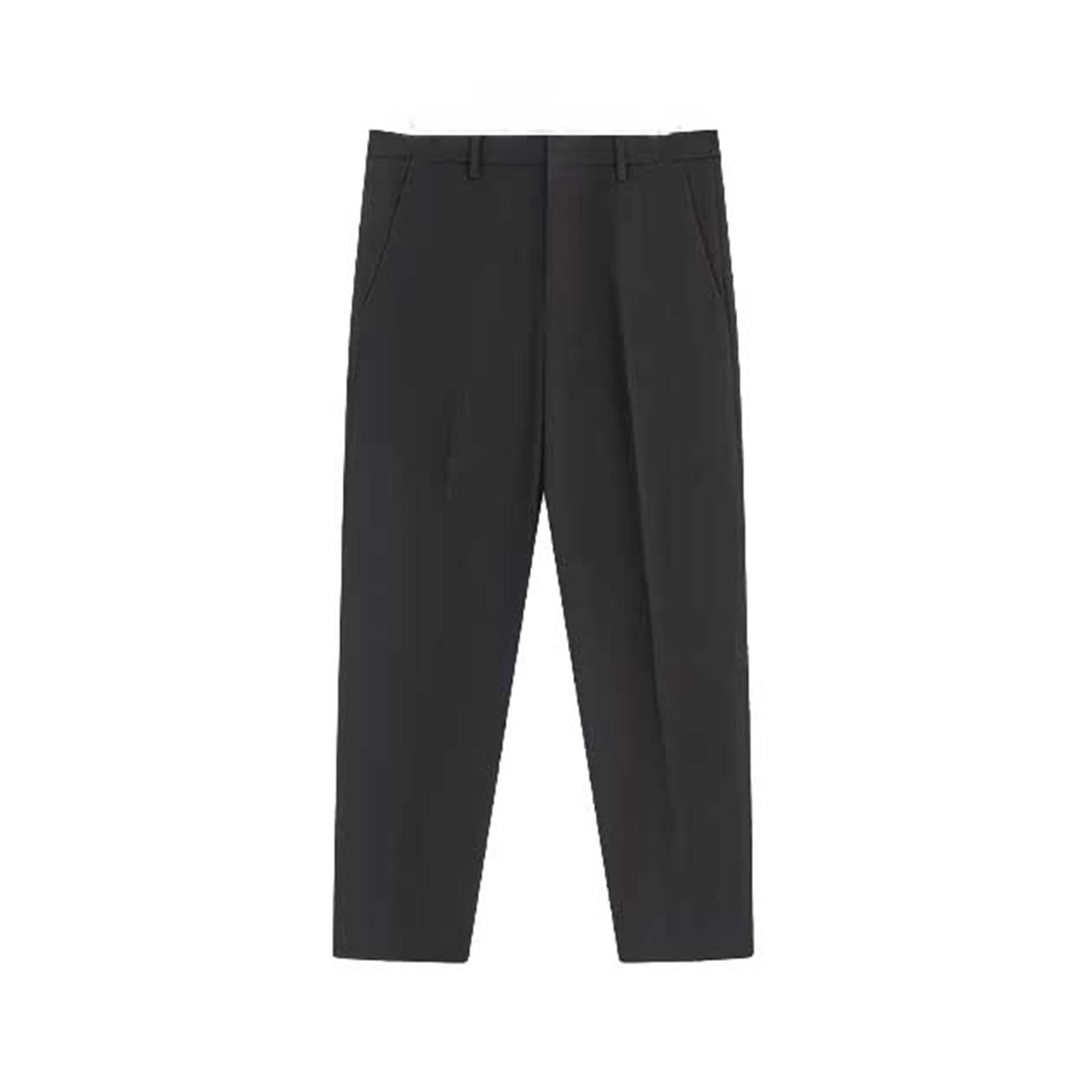 Toimothcn Mens Suit Pants Casual Solid Color Cropped Suit Pants Loose ...
