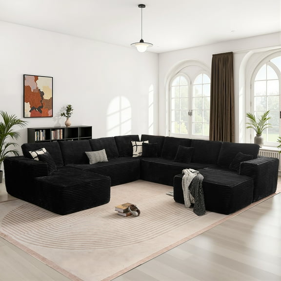 104.3" Cloud Sectional Couch with L-Shape Chaise,Modern Modular Sofa ...