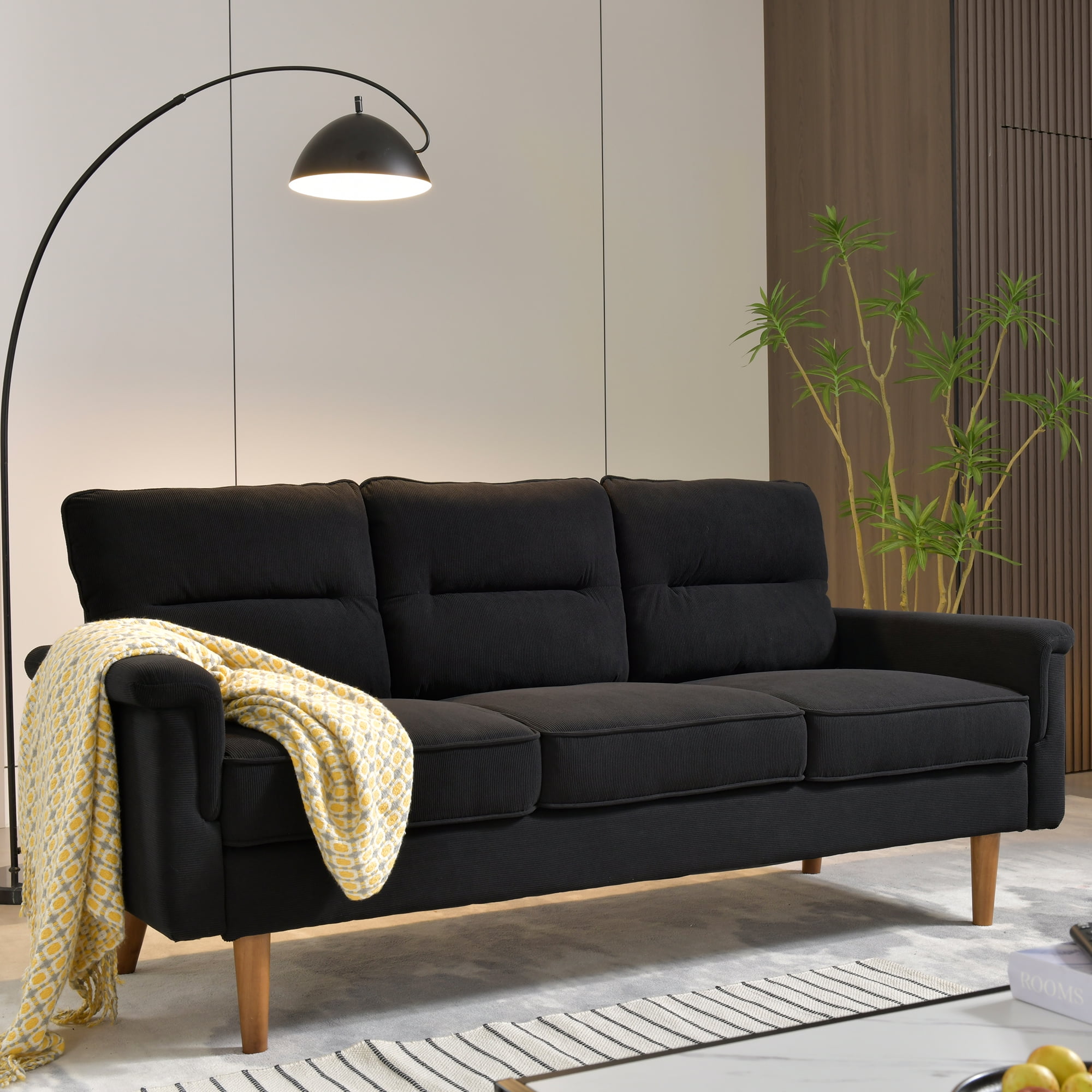 Toject Direct 71" Modern Indoor 3-Seat Sofa and Couch,Comfy Upholstered ...