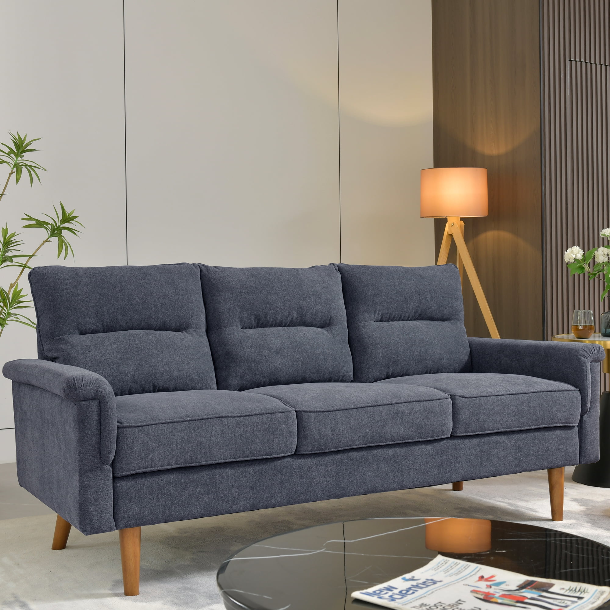 Toject Direct 71" Modern Indoor 3-Seat Sofa and Couch,Comfy Upholstered ...