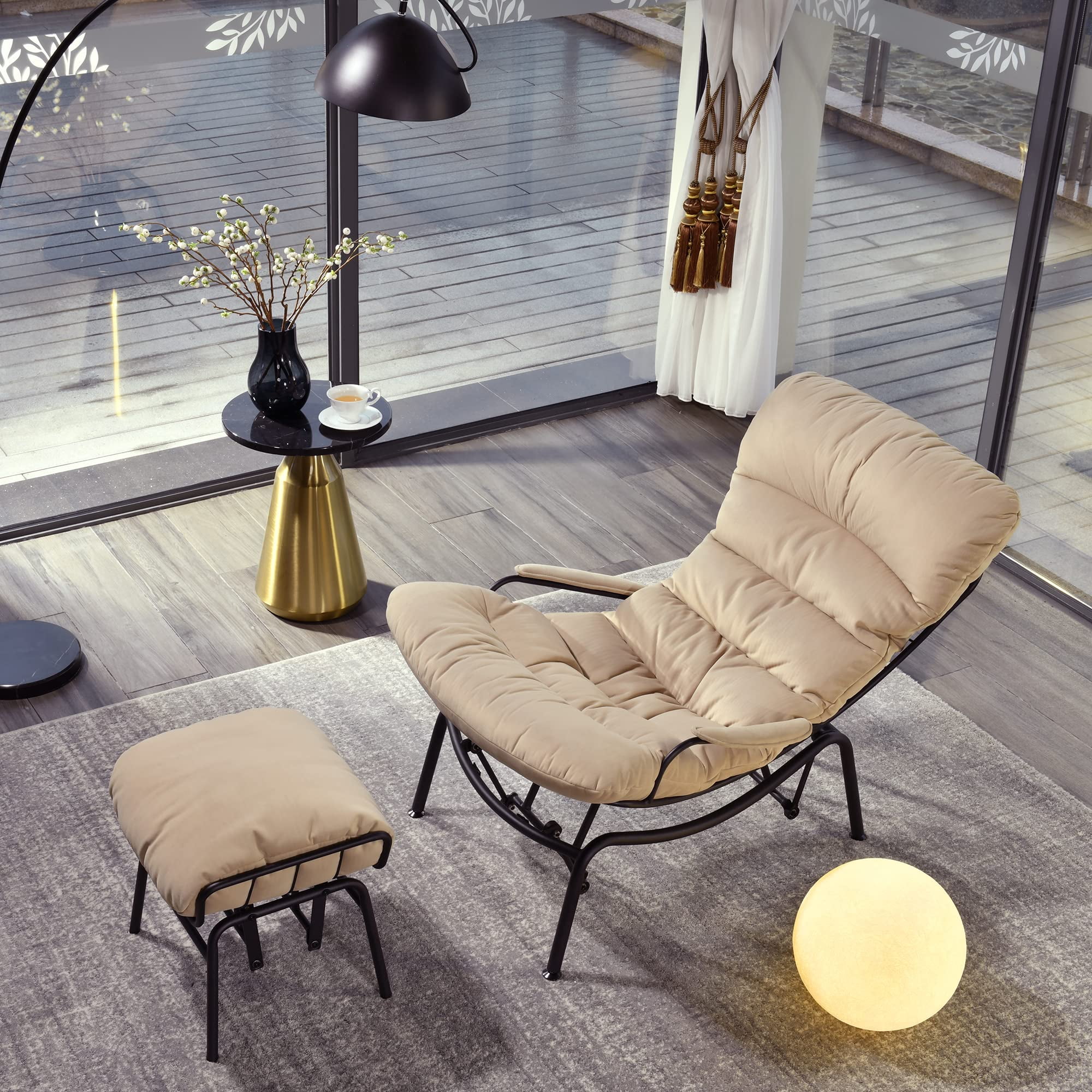 Toject Direct Accent Chair Rocking Recliner Chair with Ottoman and ...