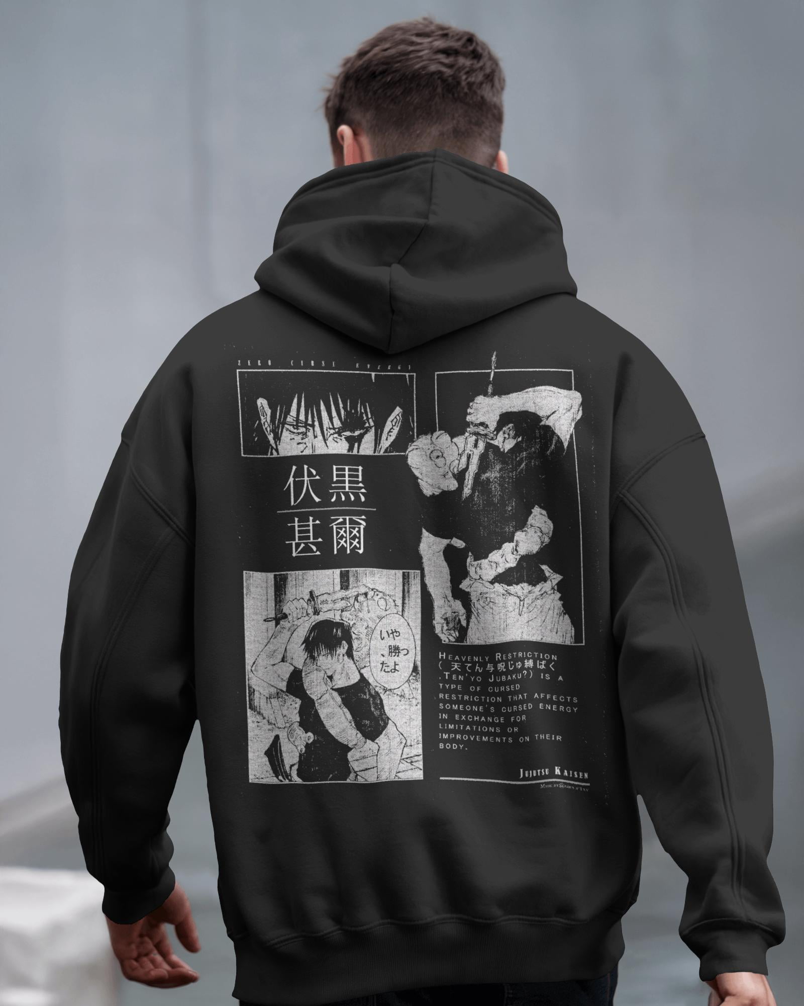 Toji Fushiguro Anime Hoodie: Jujutsu Kaisen Snow-Washed Cotton ...