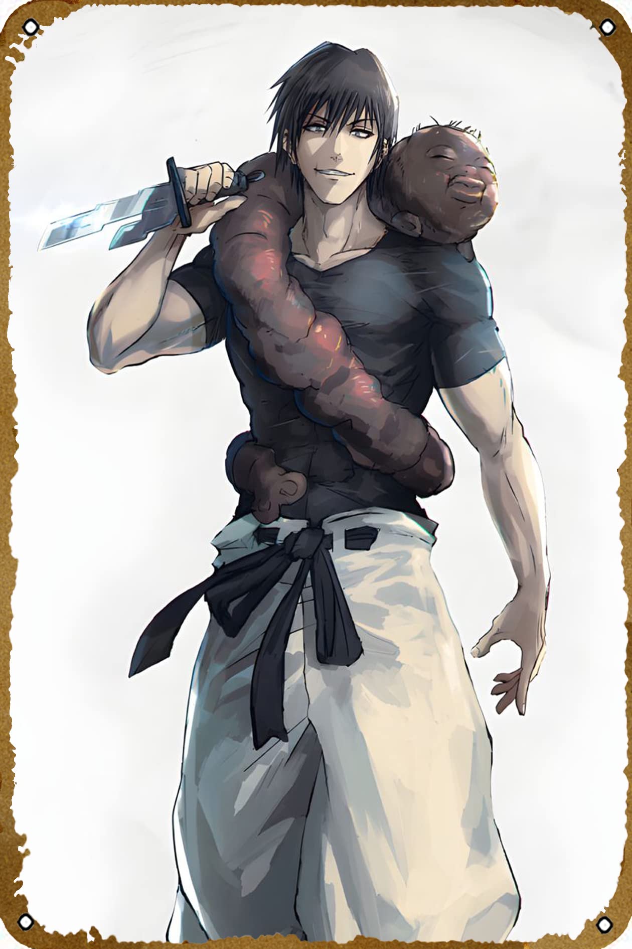 Toji Fushiguro Jujutsu Anime Poster Comics Vintage Classic Tin Metal ...