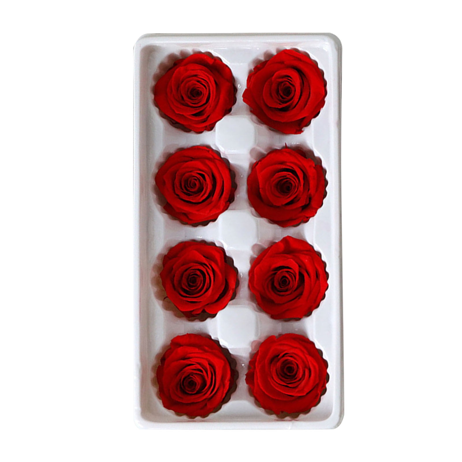 Tokea Valentine's Day Eternal Flower Rose 4-5cm Grade 8 Set Red Roses ...
