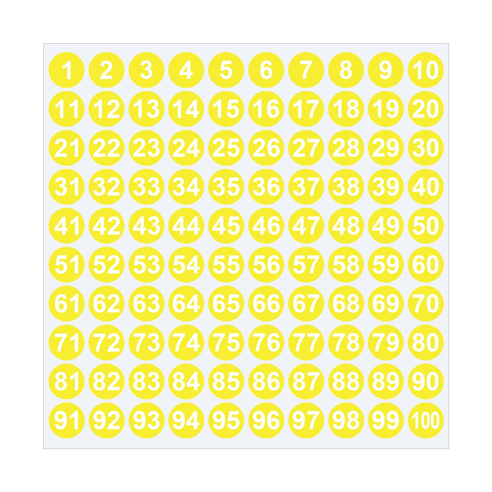 Tokeaaoa 1 Inch Number Stickers 1-100 Self Adhesive Labels for Mailbox ...