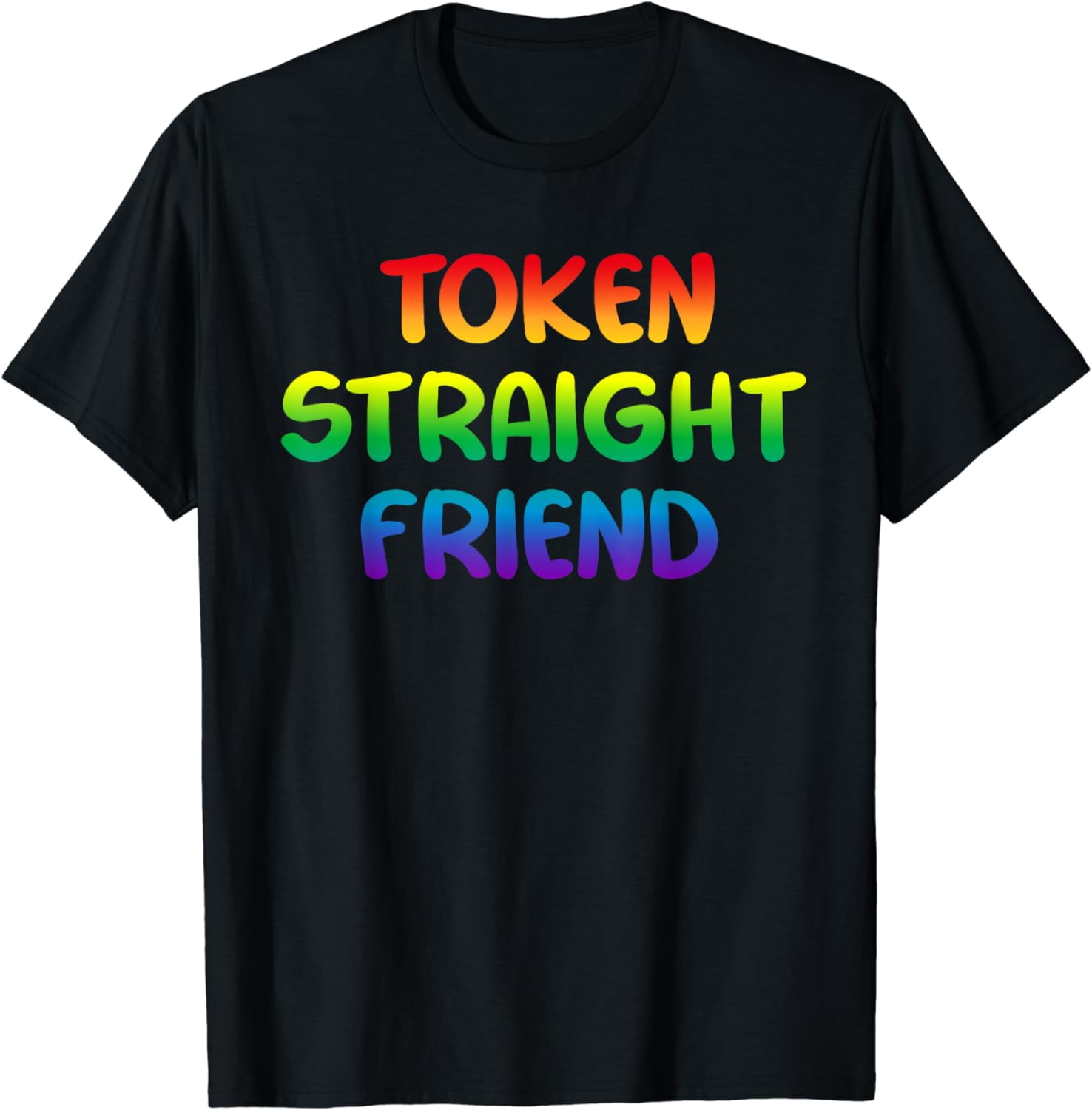 Token Straight Friend Rainbow Colors Men Women T-Shirt - Walmart.com