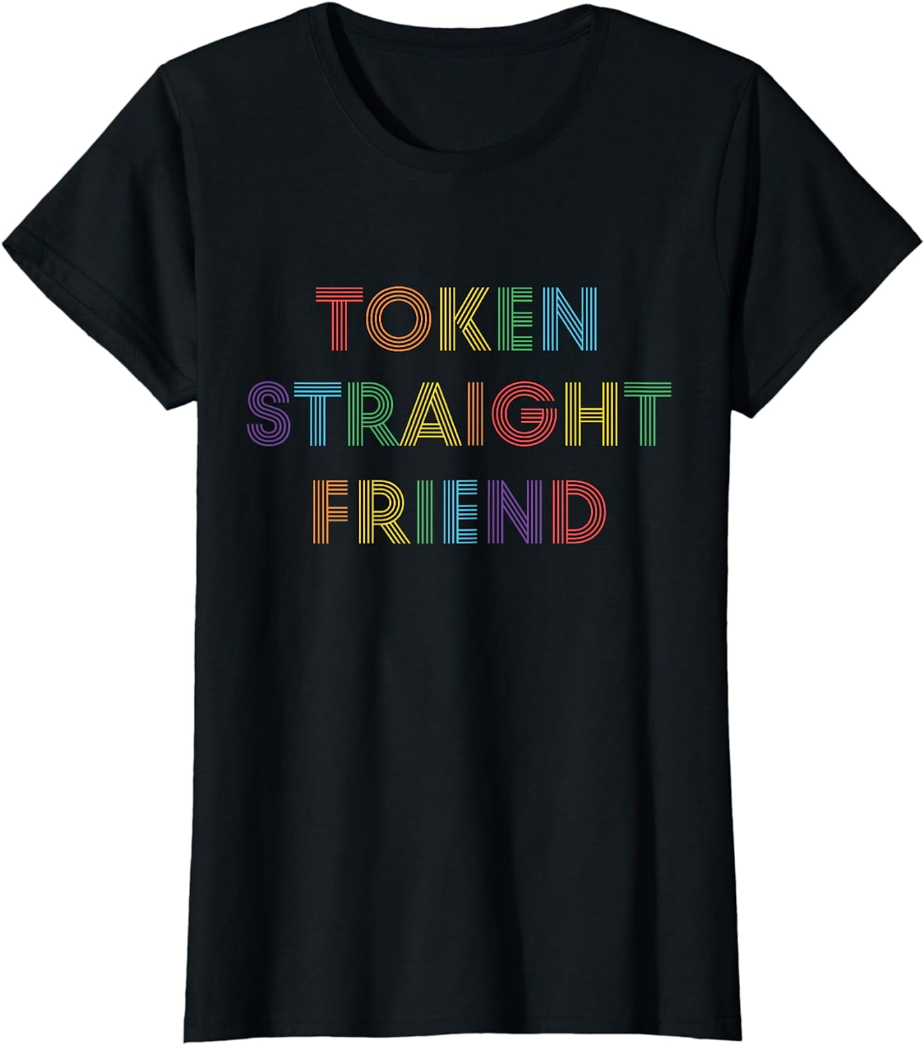 Token Straight Friend Rainbow Colors Shirts for Men Women T-Shirt ...