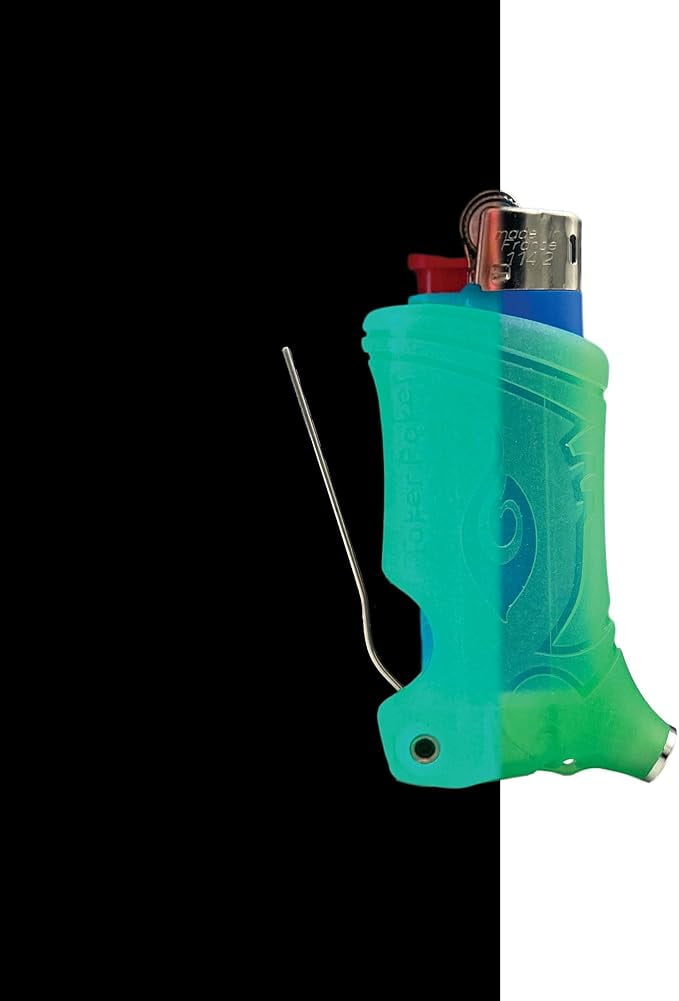 Toker Poker - Mini Bic Lighter Case Multi Tool, Glow in the Dark Green ...