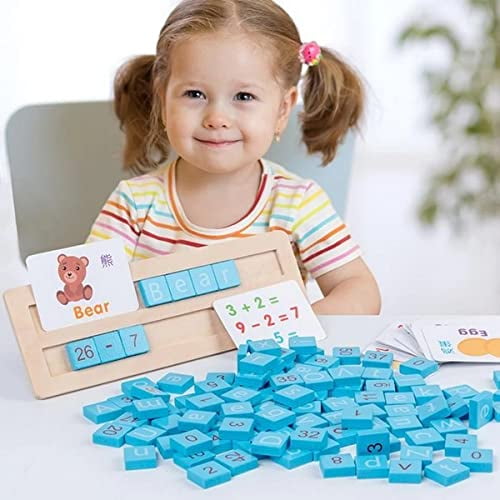Tokid Toys Wooden Alphabet and Number Alphanumeric Game for 3 Kids ...