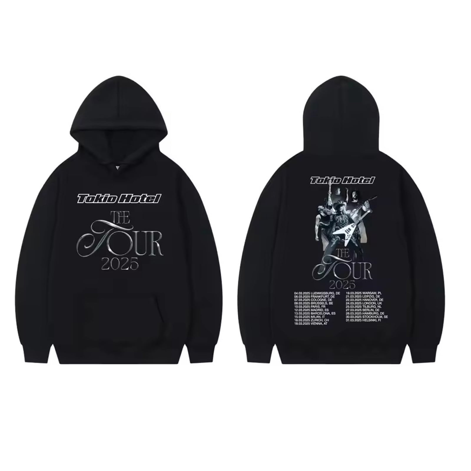 Tokio Hotel The Tour 2025 Hoodie Men Women Punk Rock Hip Hop Hoodie ...