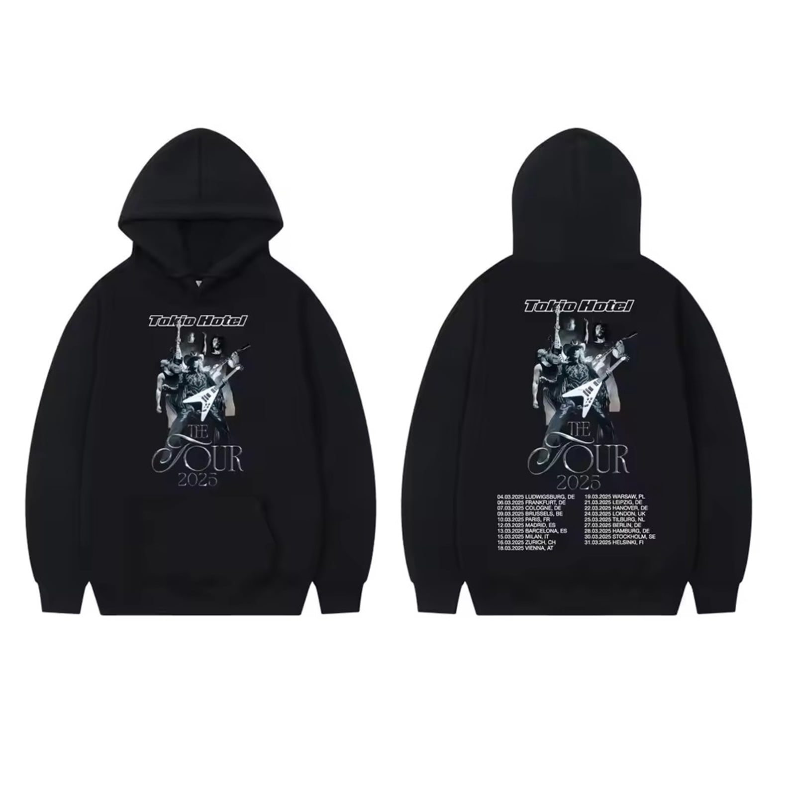 Tokio Hotel The Tour 2025 Hoodie Men Women Punk Rock Hip Hop Hoodie ...