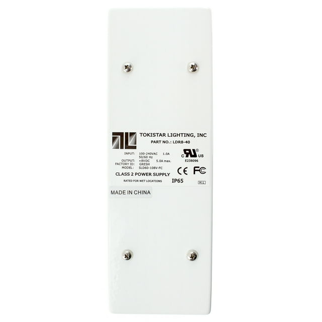 Tokistar Lighting LDR8-40 LED Driver Power Supply, 8VDC @ 5A Output ...