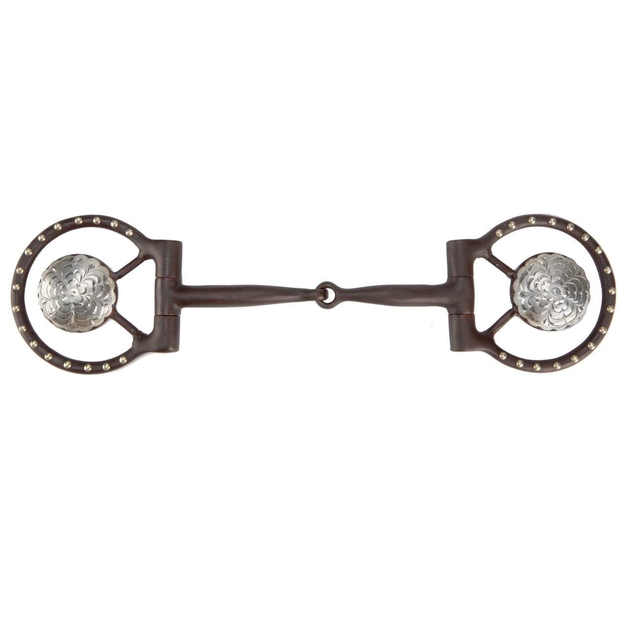 Toklat Bit Brown Western Dee and Concho Snaffle 5'' Mouthpiece ...