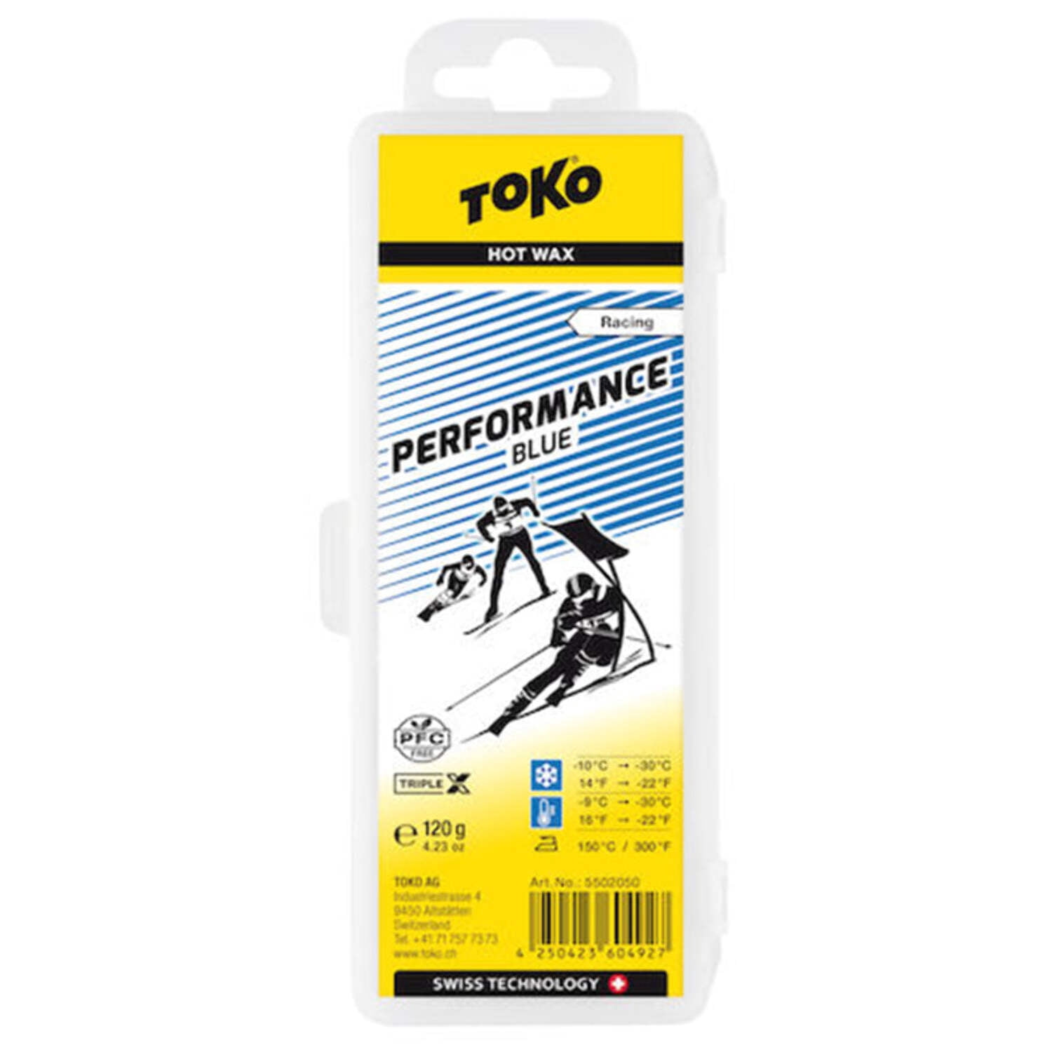 Toko Performance Ski and Snowboard Hot Wax 120g Blue - Fluoro Free ...