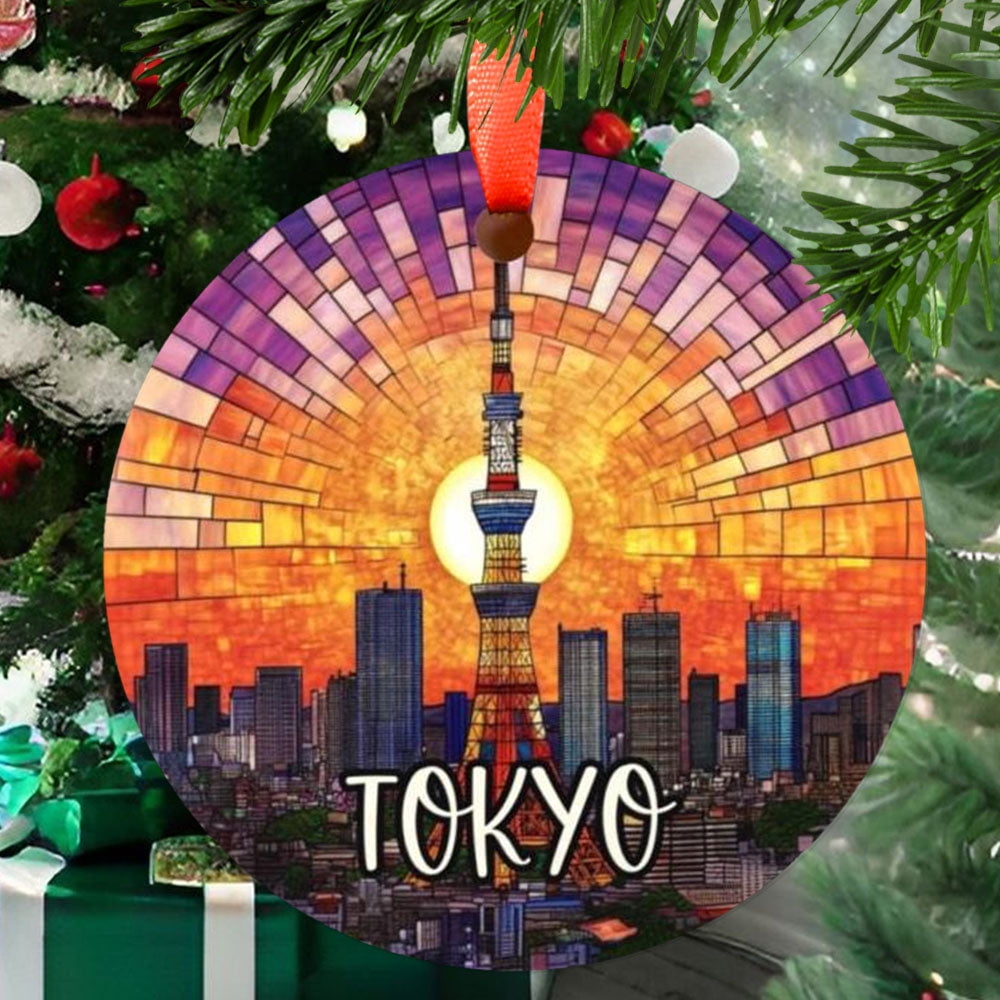 Tokyo Christmas Ornament, Ceramic/Acrylic - Tokyo Destination Souvenir ...
