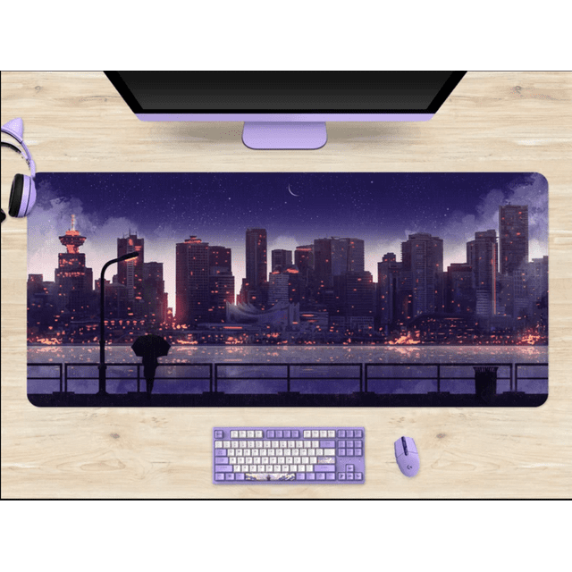 Tokyo City Landscape Mousepad, Anime Desk mat XL, XXL gaming mouse pad ...