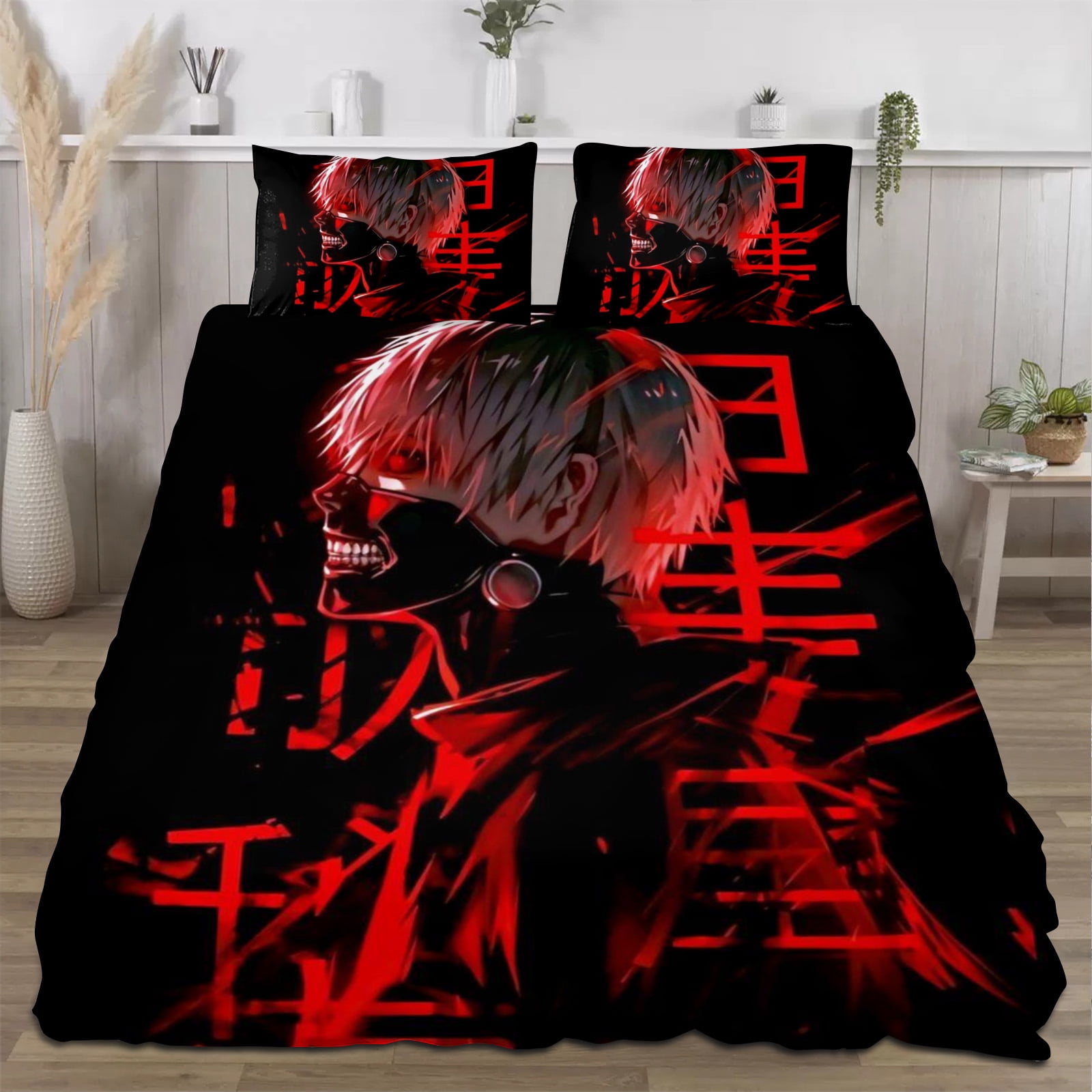 Tokyo Ghoul Bedding Sets Twin Duvet Cover 3 Piece Cute Bed Set for Boys ...