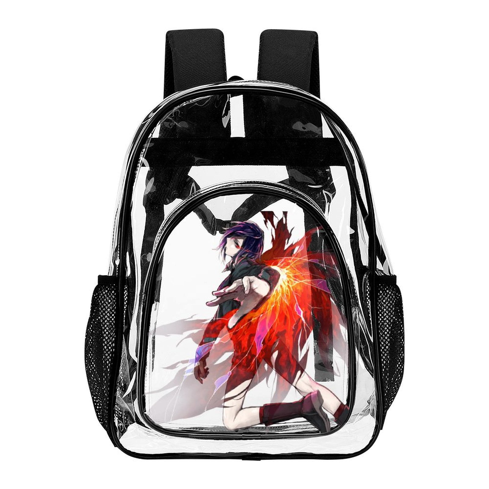 Tokyo Ghoul Clear Backpack With Front Pocket Large Cute PVC Transparent ...