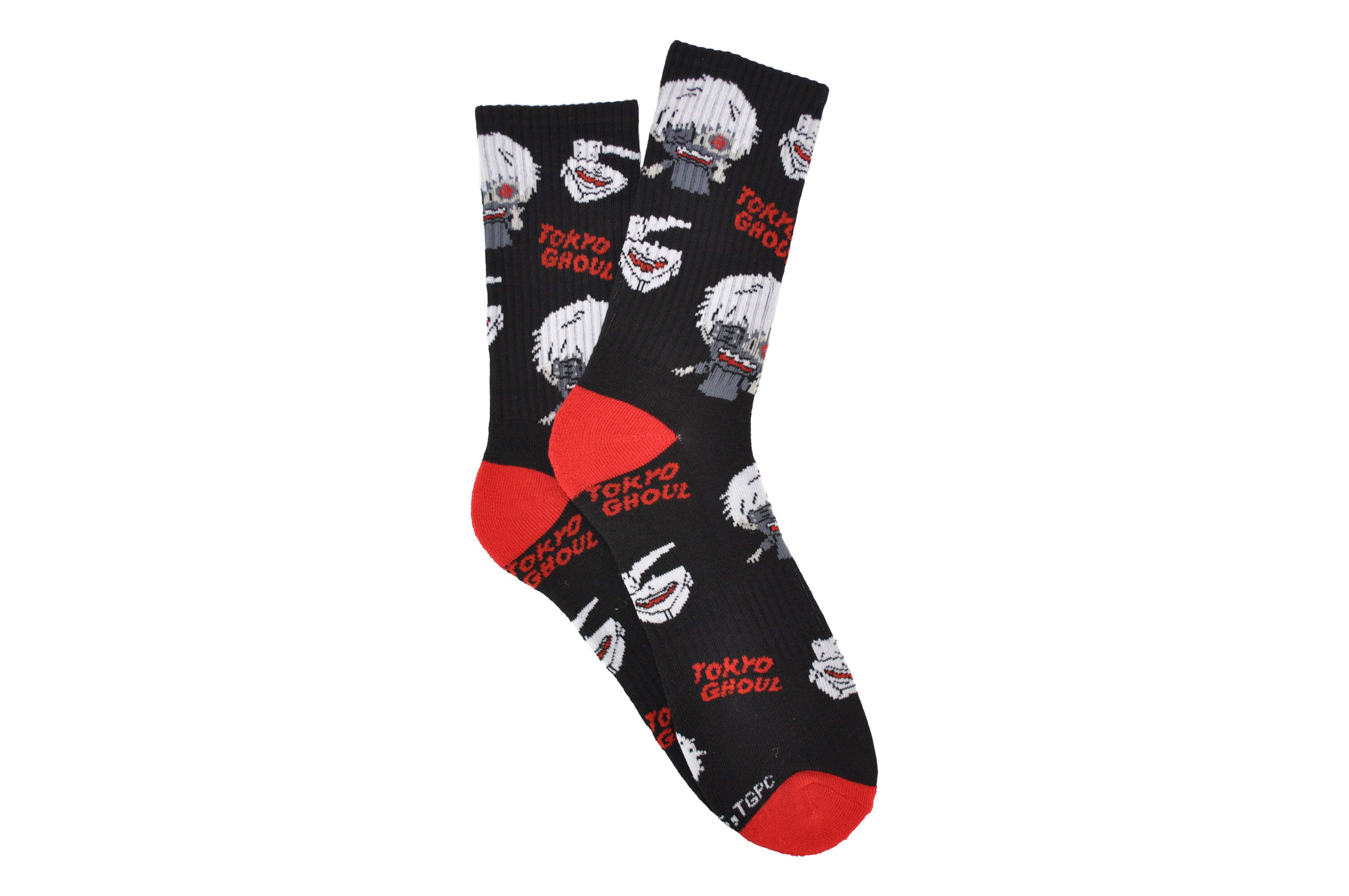 Tokyo Ghoul Kaneki Athletic Crew Sock - Walmart.com