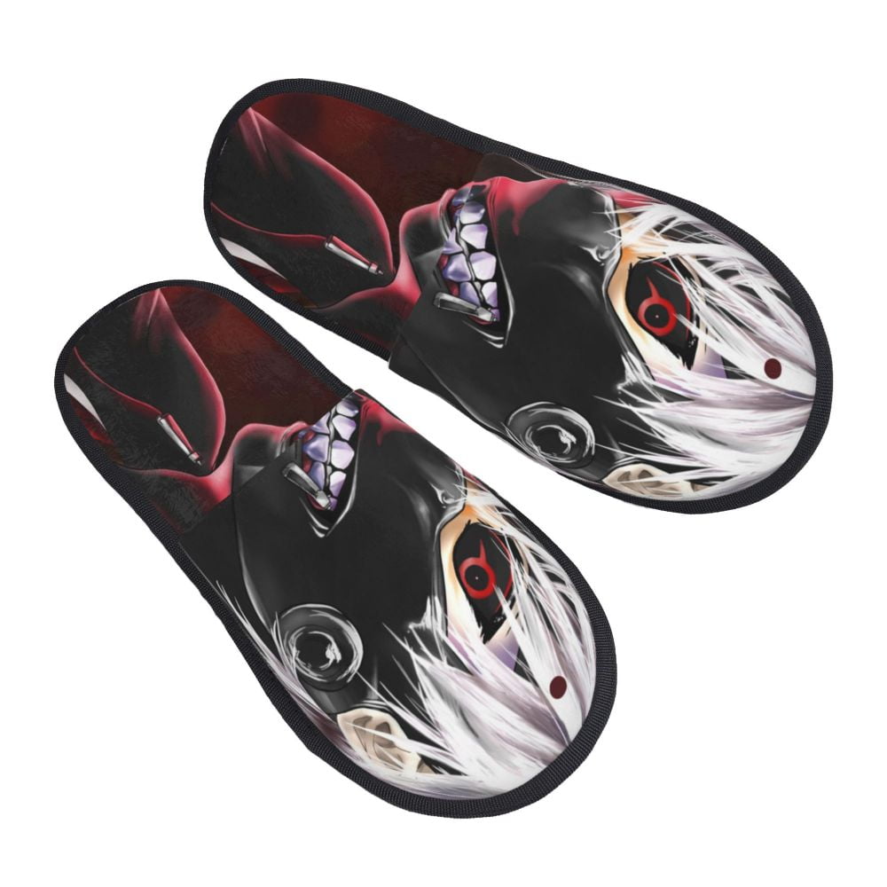 Tokyo Ghoul Kaneki Mens Clog Furry Slippers Indoor House Shoes ...