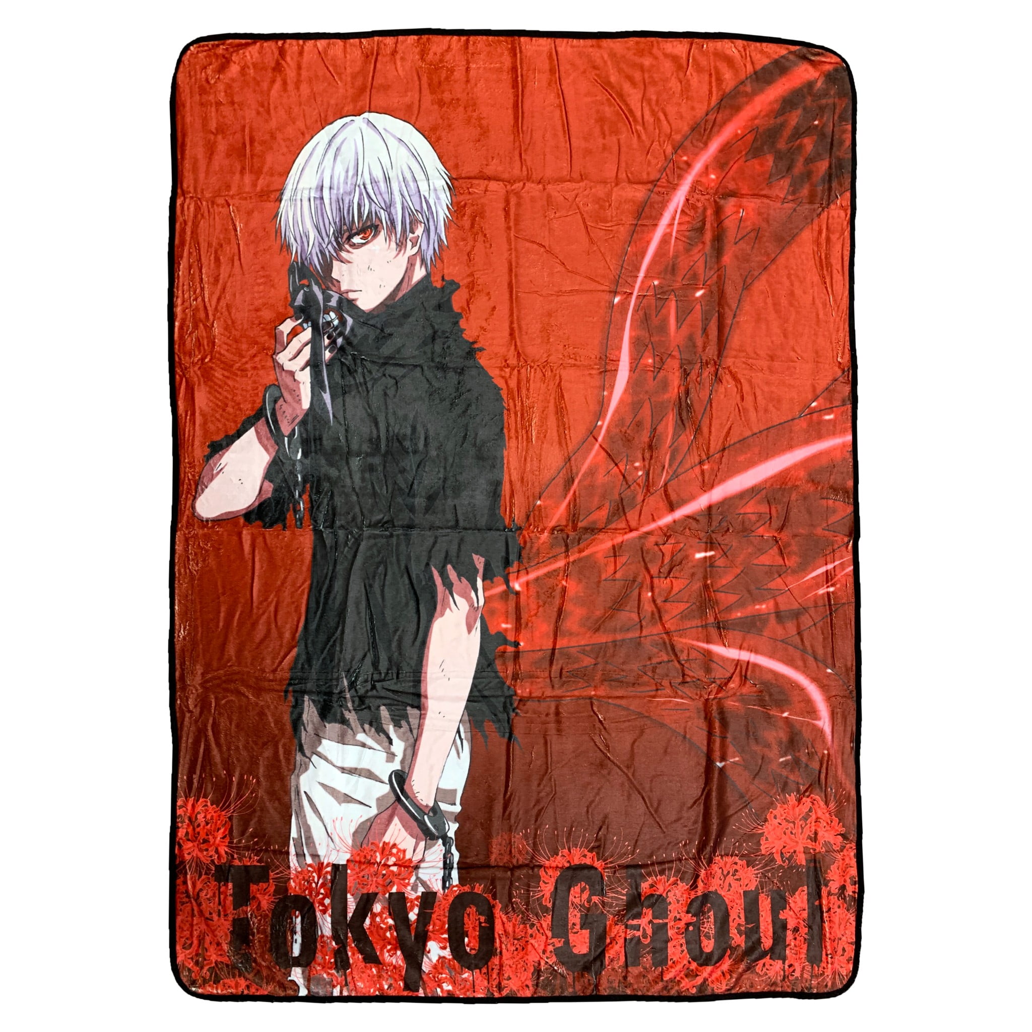 Tokyo Ghoul Ken Kaneki Rinkaku Kagune Fleece Throw Soft Lightweight ...