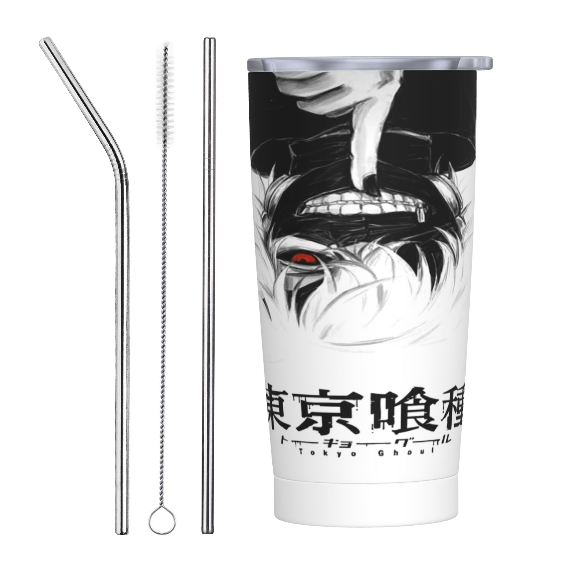 Tokyo Ghoul Tumbler With Lid And Straw Stainless Steel Insulated ...