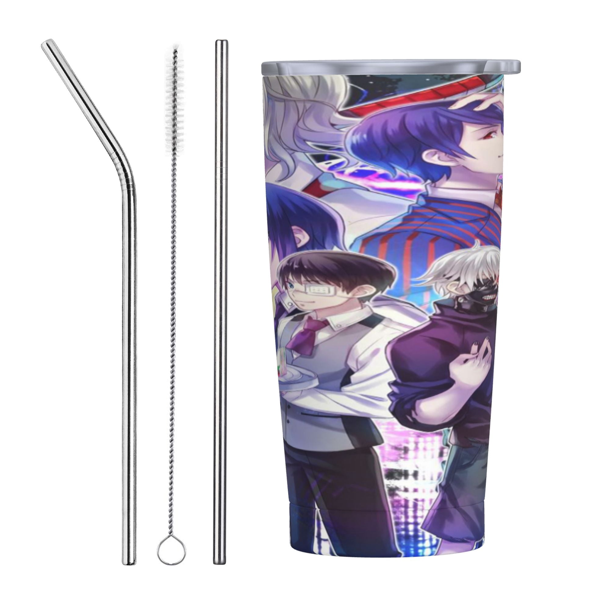 Tokyo Ghoul Tumbler With Lid And Straw Stainless Steel Insulated ...