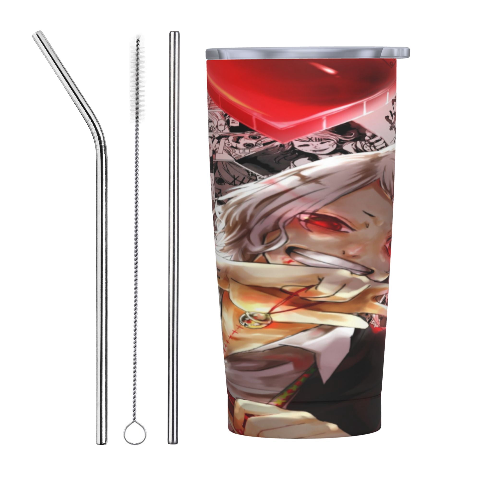Tokyo Ghoul Tumbler With Lid And Straw Stainless Steel Insulated ...