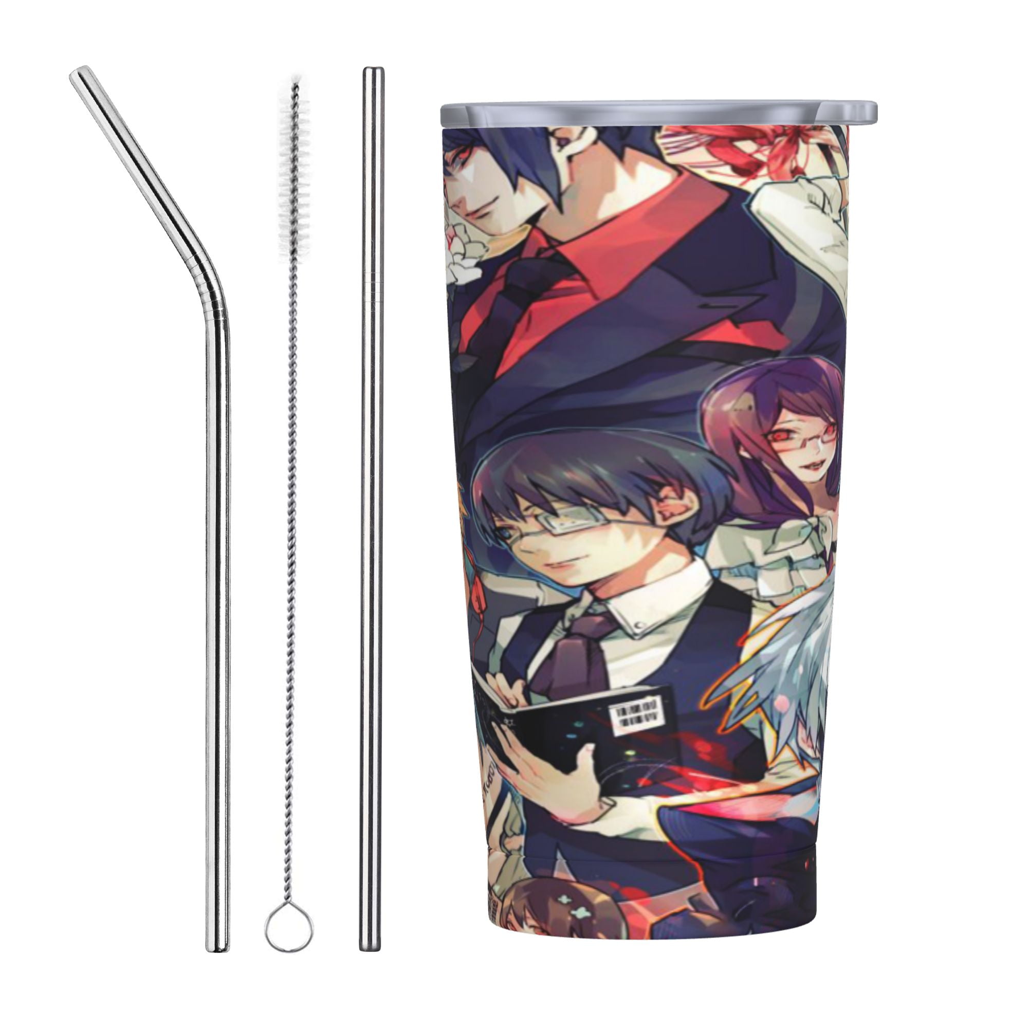 Tokyo Ghoul Tumbler With Lid And Straw Stainless Steel Insulated ...