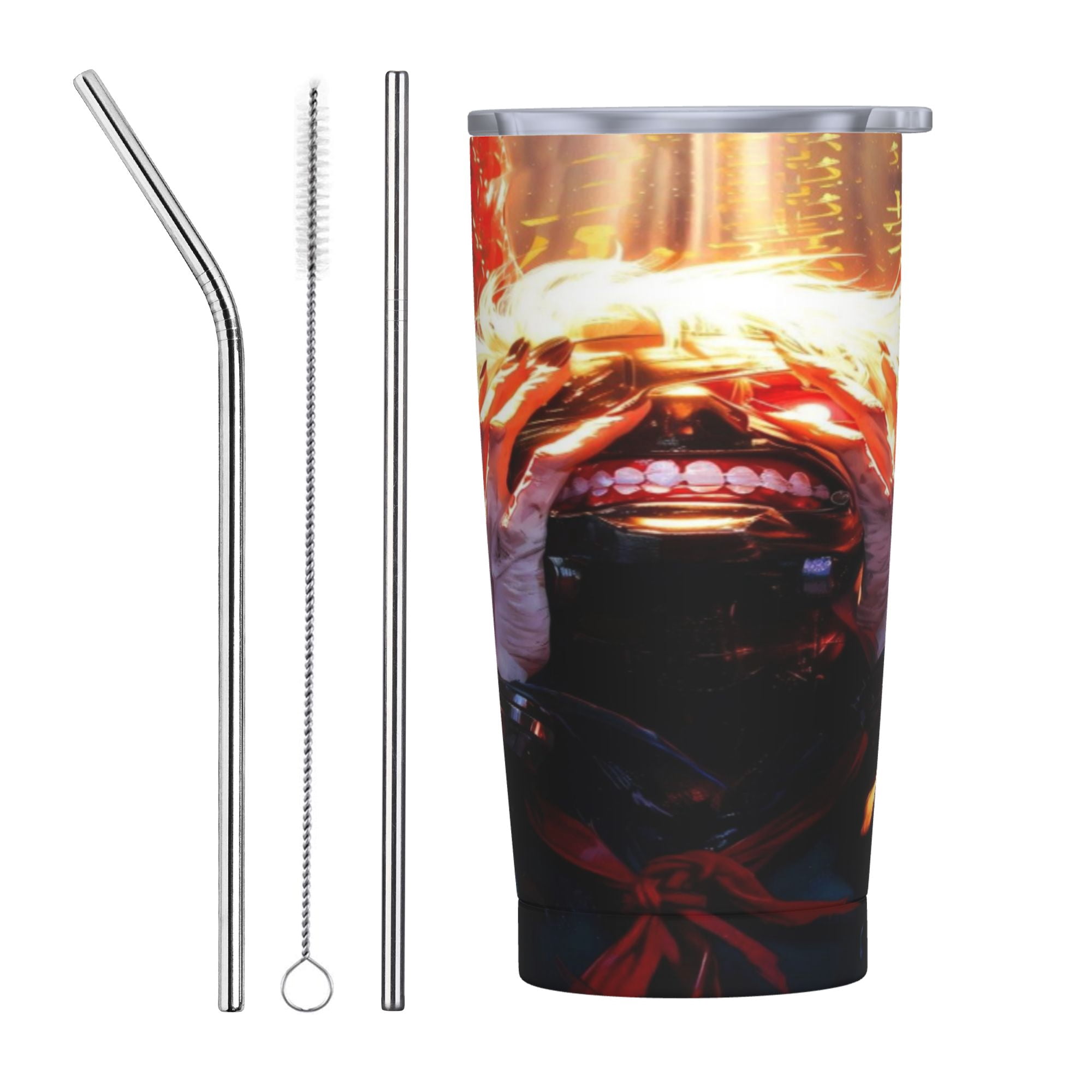 Tokyo Ghoul Tumbler With Lid And Straw Stainless Steel Insulated ...