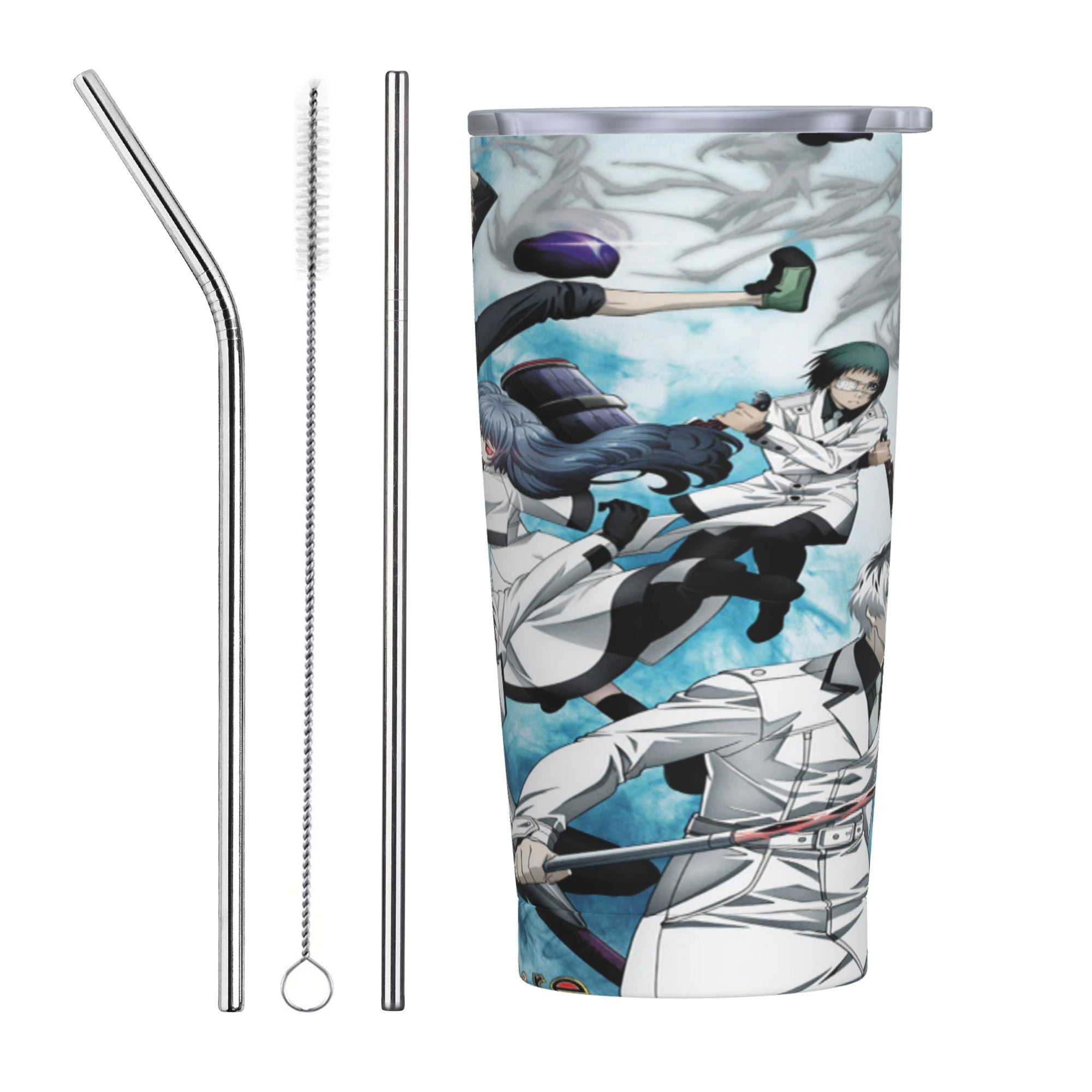 Tokyo Ghoul Tumbler With Lid And Straw Stainless Steel Insulated ...