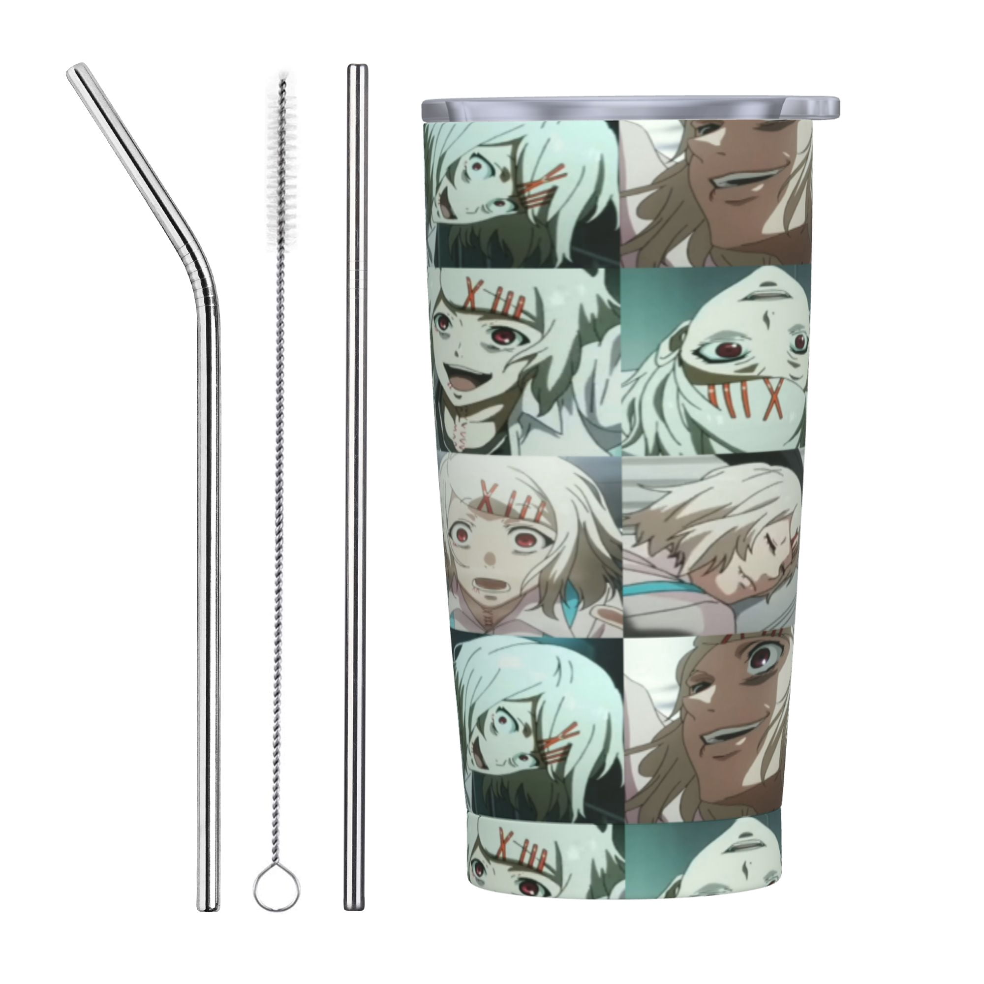 Tokyo Ghoul Tumbler With Lid And Straw Stainless Steel Insulated ...