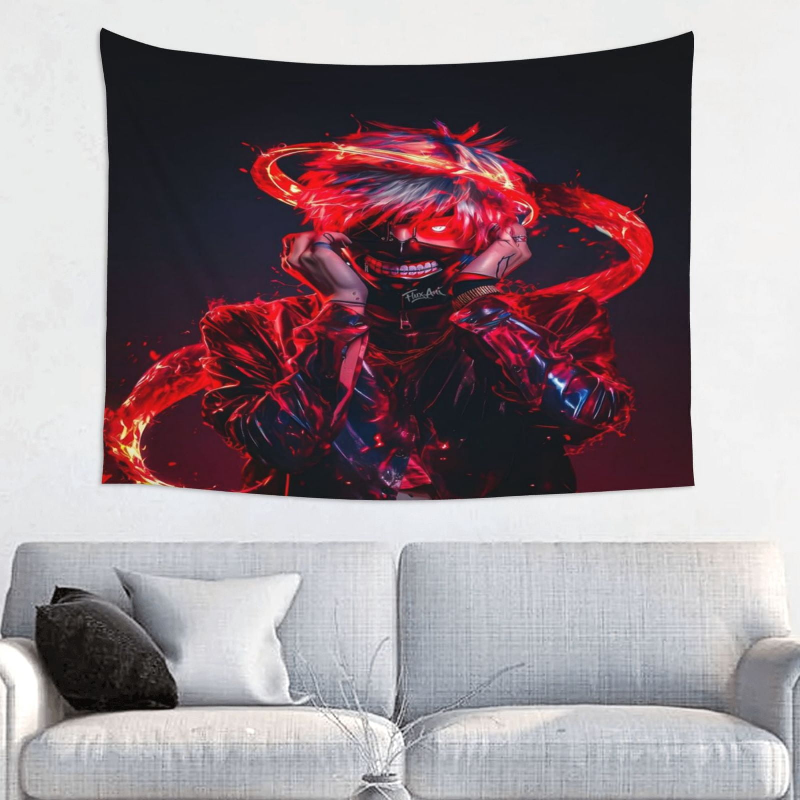 Tokyo Ghoul Wall Tapestry Poster For Bedroom Aesthetics Funny Room ...