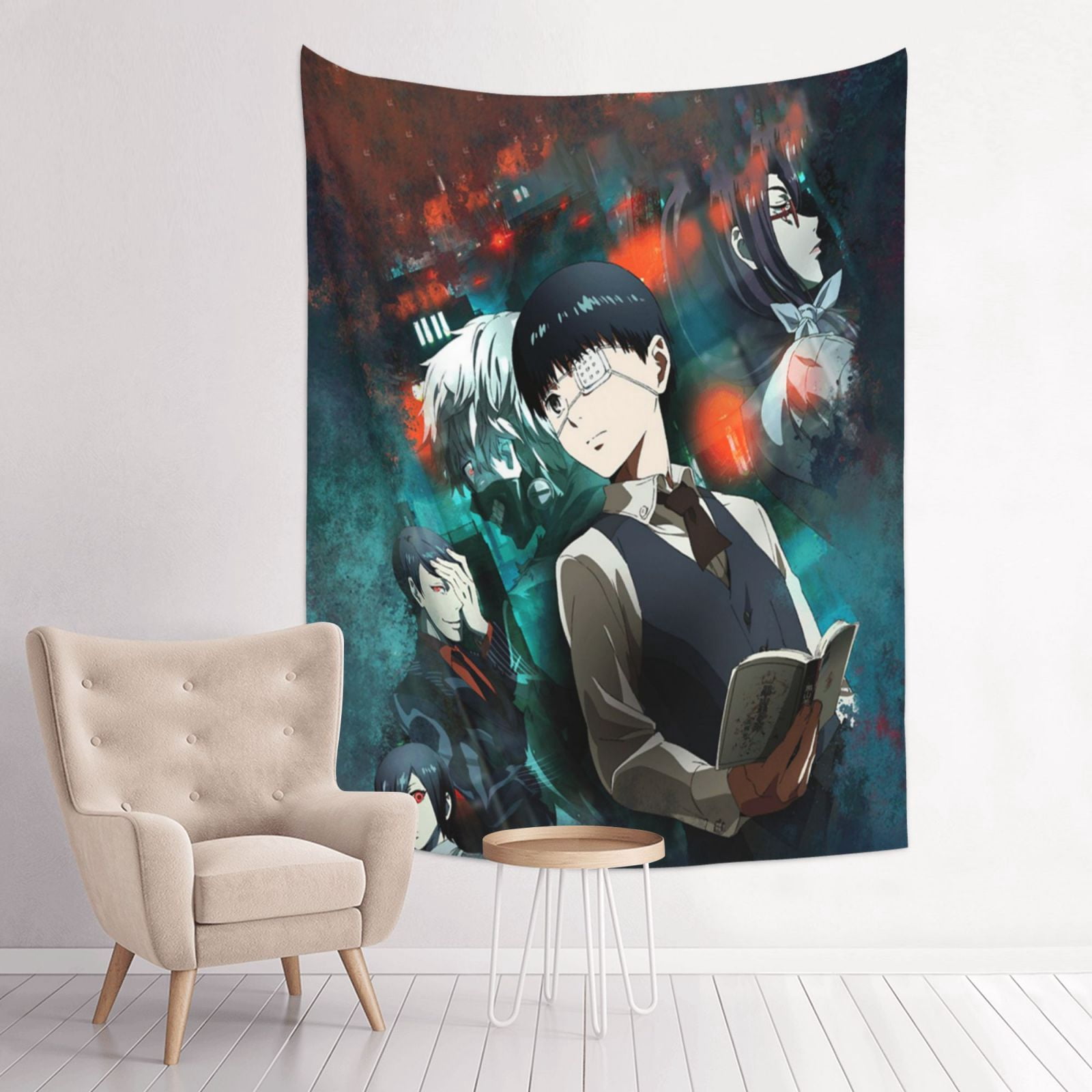 Tokyo Ghoul Wall Tapestry Poster For Bedroom Aesthetics Funny Room ...
